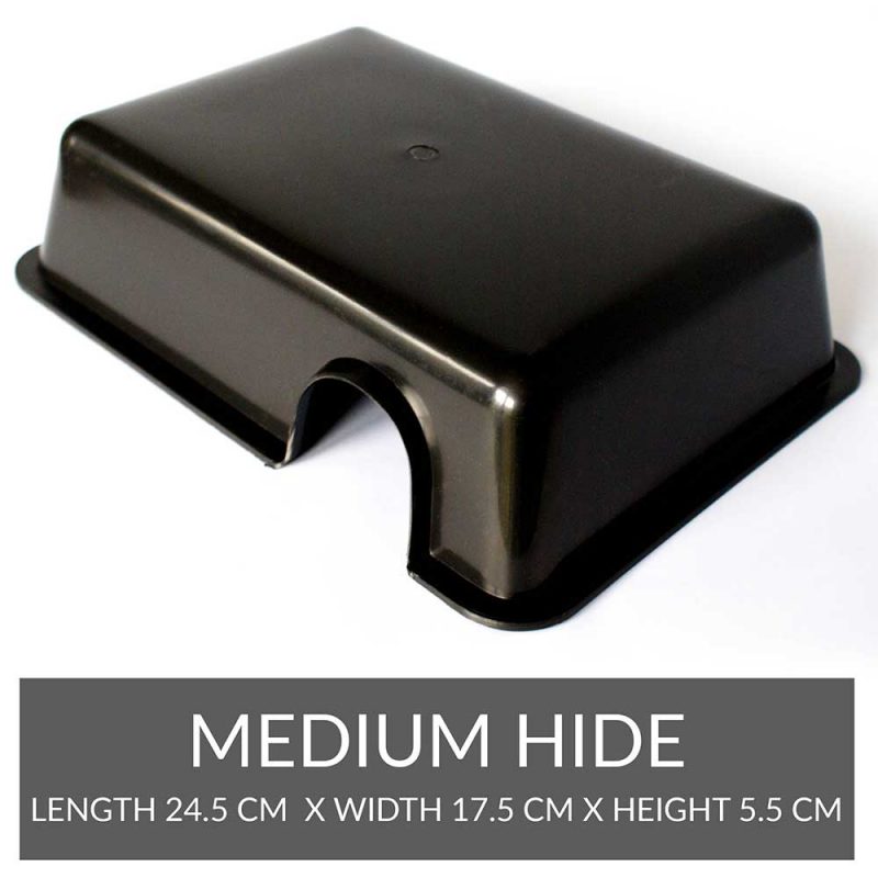 Black Plastic Reptile Hides - Serpentia Plastic Reptile Hides