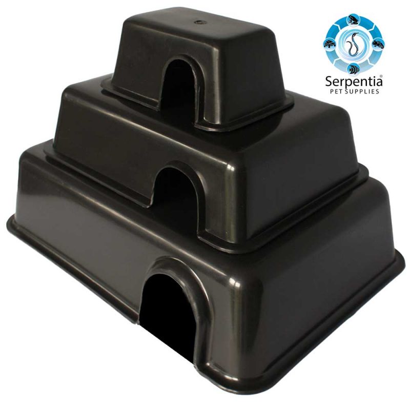 Black Plastic Reptile Hides - Serpentia Plastic Reptile Hides