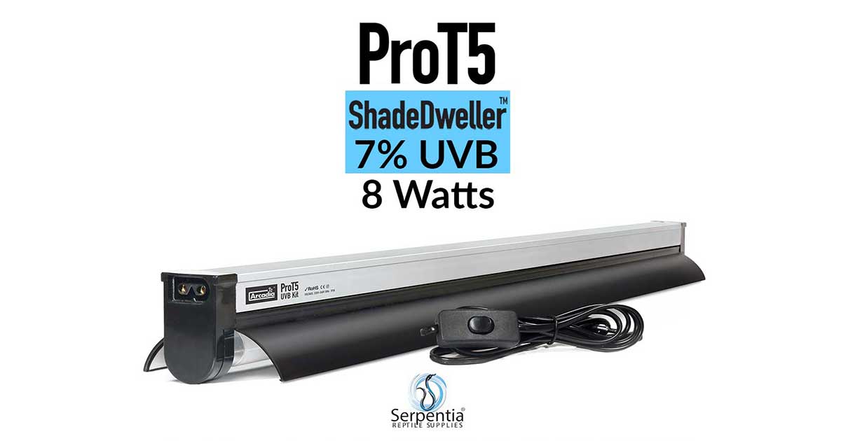Arcadia ProT5 UVB ShadeDweller 8w, 7% UVB Kit - Serpentia