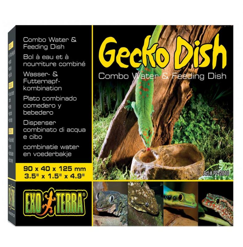 Exo Terra Gecko Dish, 2-In-1 Water & Food Dish - Serpentia