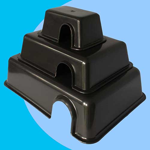 Black Plastic Reptile Hides - Serpentia Plastic Reptile Hides