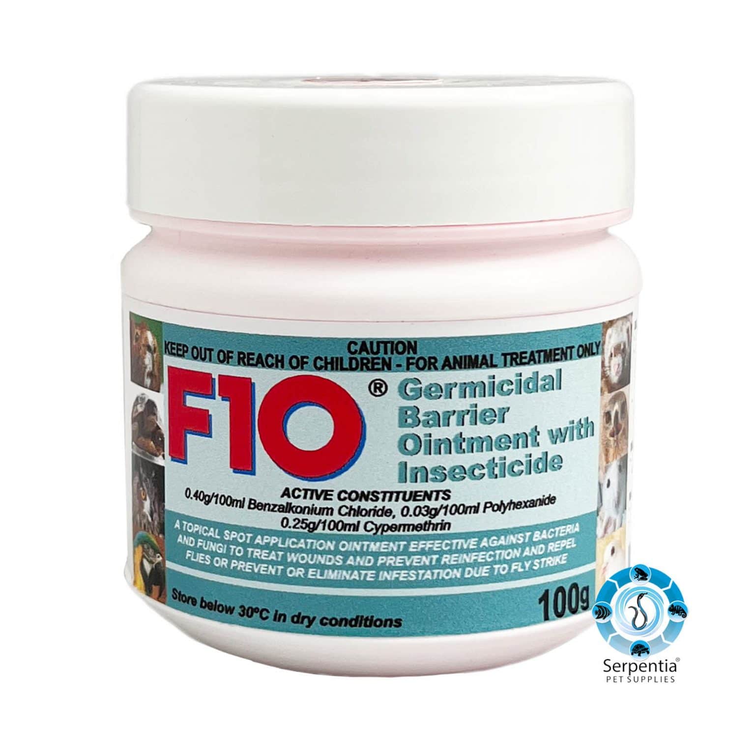 F10 Germicidal Barrier Ointment With Insecticide 100g - Serpentia