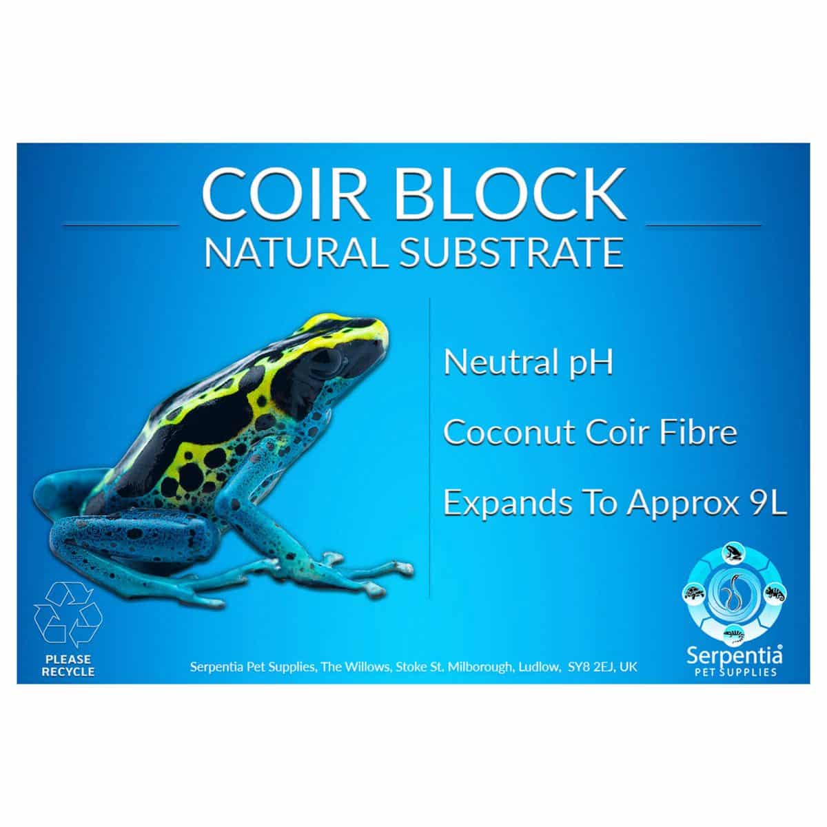 Serpentia Coir Block - Natural Burrowing Substrate - Serpentia